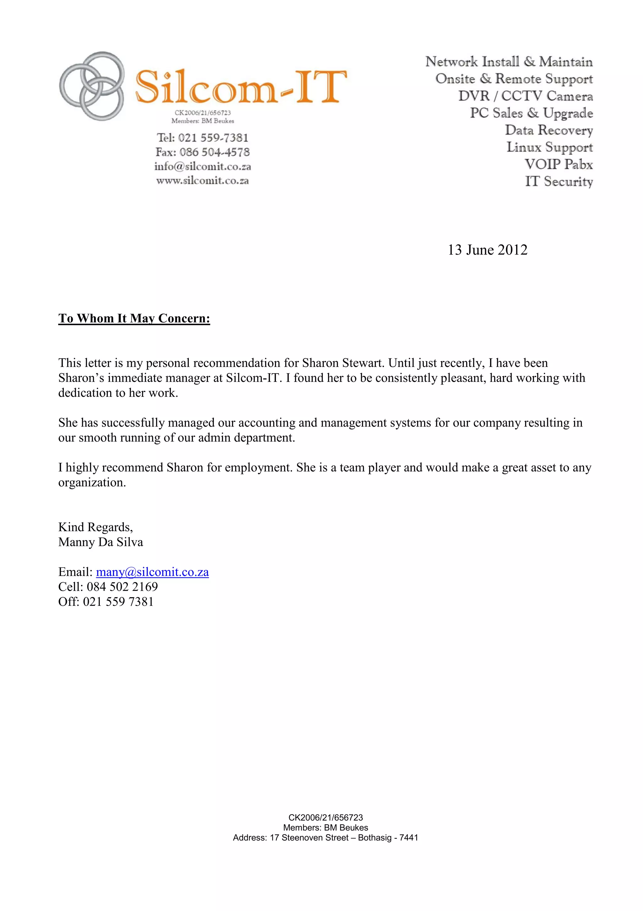 Letter of Recommendation | PDF