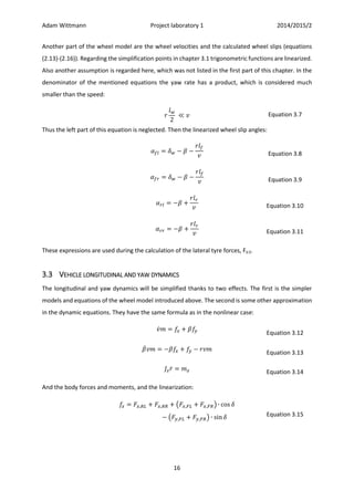 Nonlinear vehicle modelling | PDF