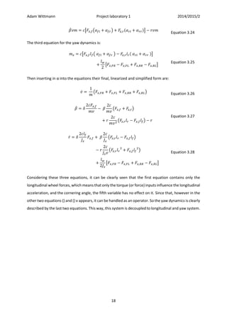 Nonlinear vehicle modelling | PDF