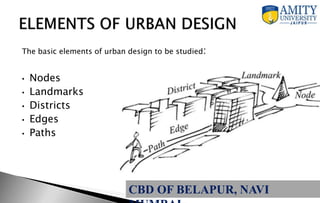 urban design principles in CBD Belapur, Navi Mumbai | PPTX