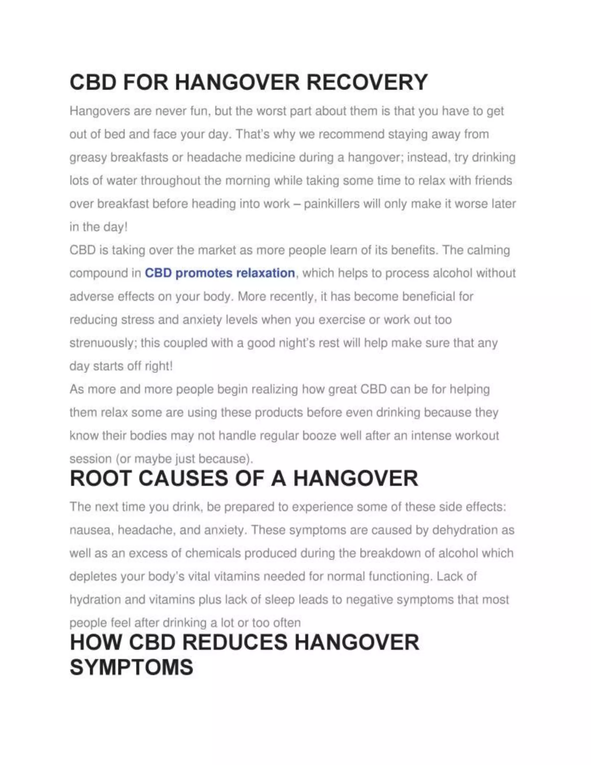 CBD CAN REDUCE NEGATIVE HANGOVER SYMPTOMS.ppt