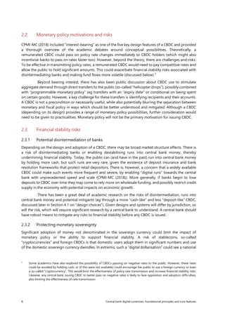 Cbdc report October 2020 - foundational and principles | PDF