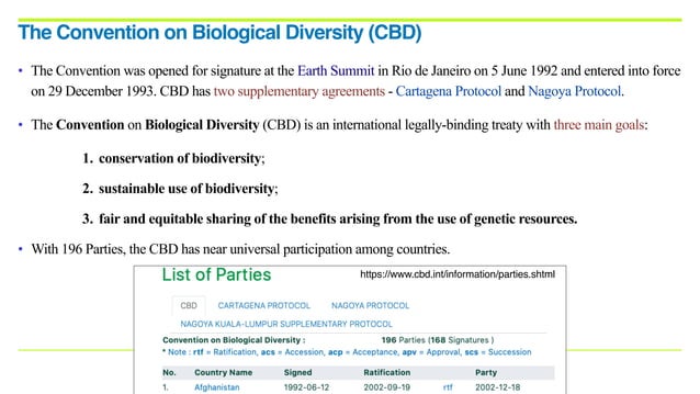 Convention on Biodiversity (CBD) | PDF