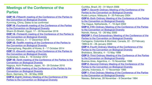 Convention on Biodiversity (CBD) | PDF