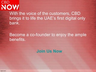 CBD NOW - First Digital Only Bank UAE | PPT