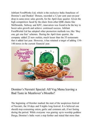 Project on Domino's | DOCX