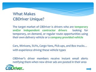 Cb driver slide-showpresentation-recruiters | PPT