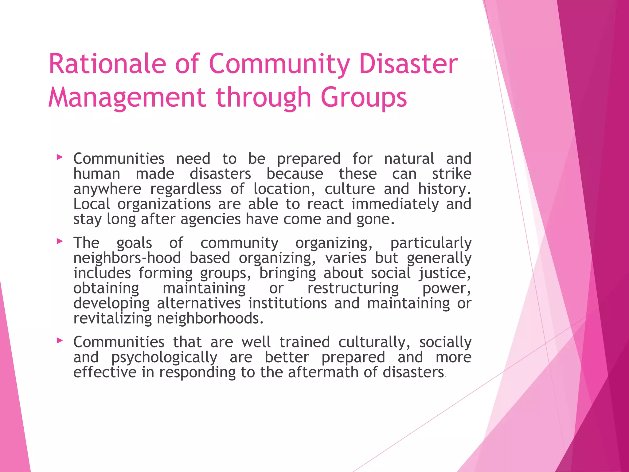 Community Based Disaster Risk Management (CBDRM) | PPT
