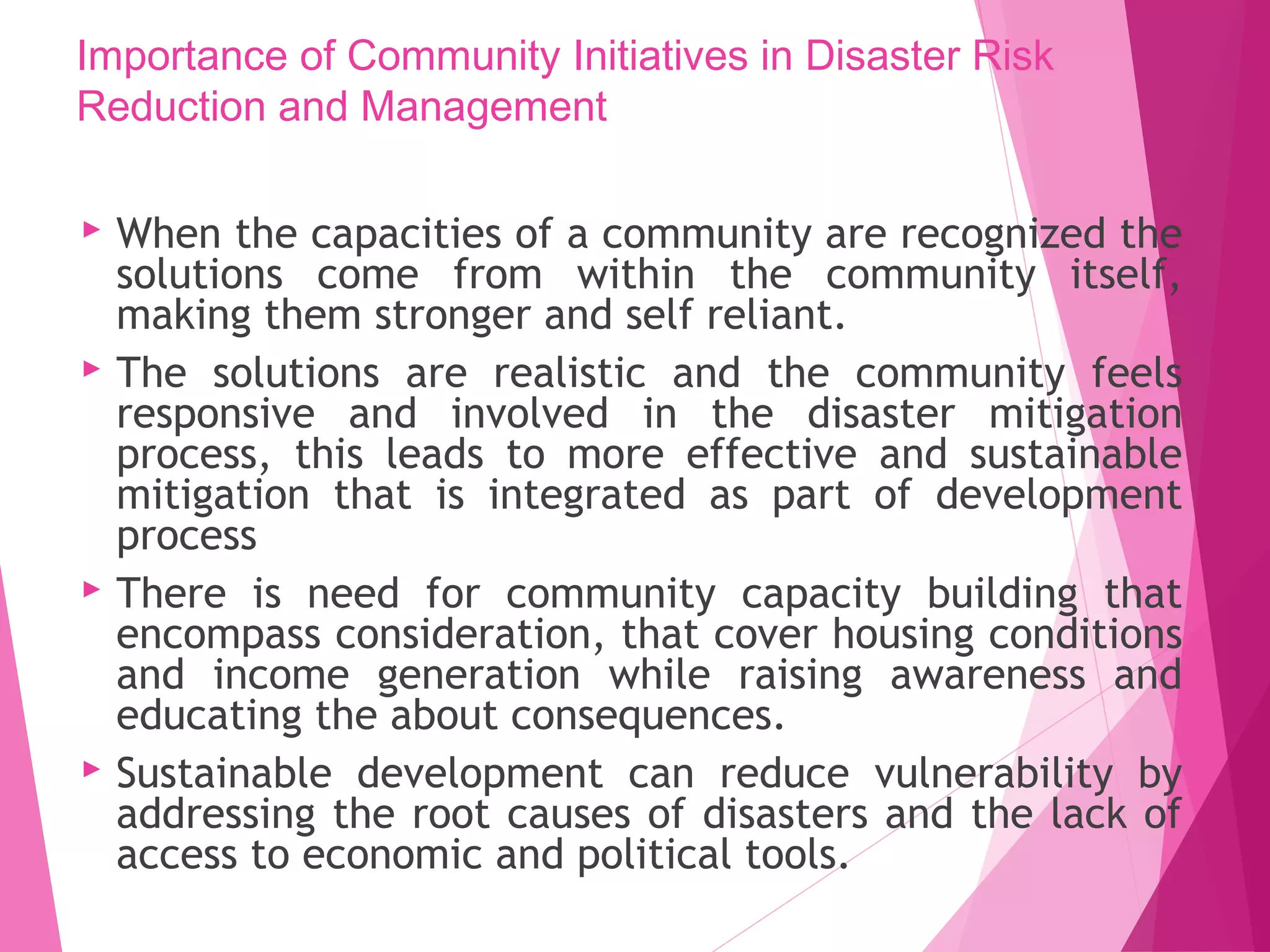 Community Based Disaster Risk Management (CBDRM) | PPT