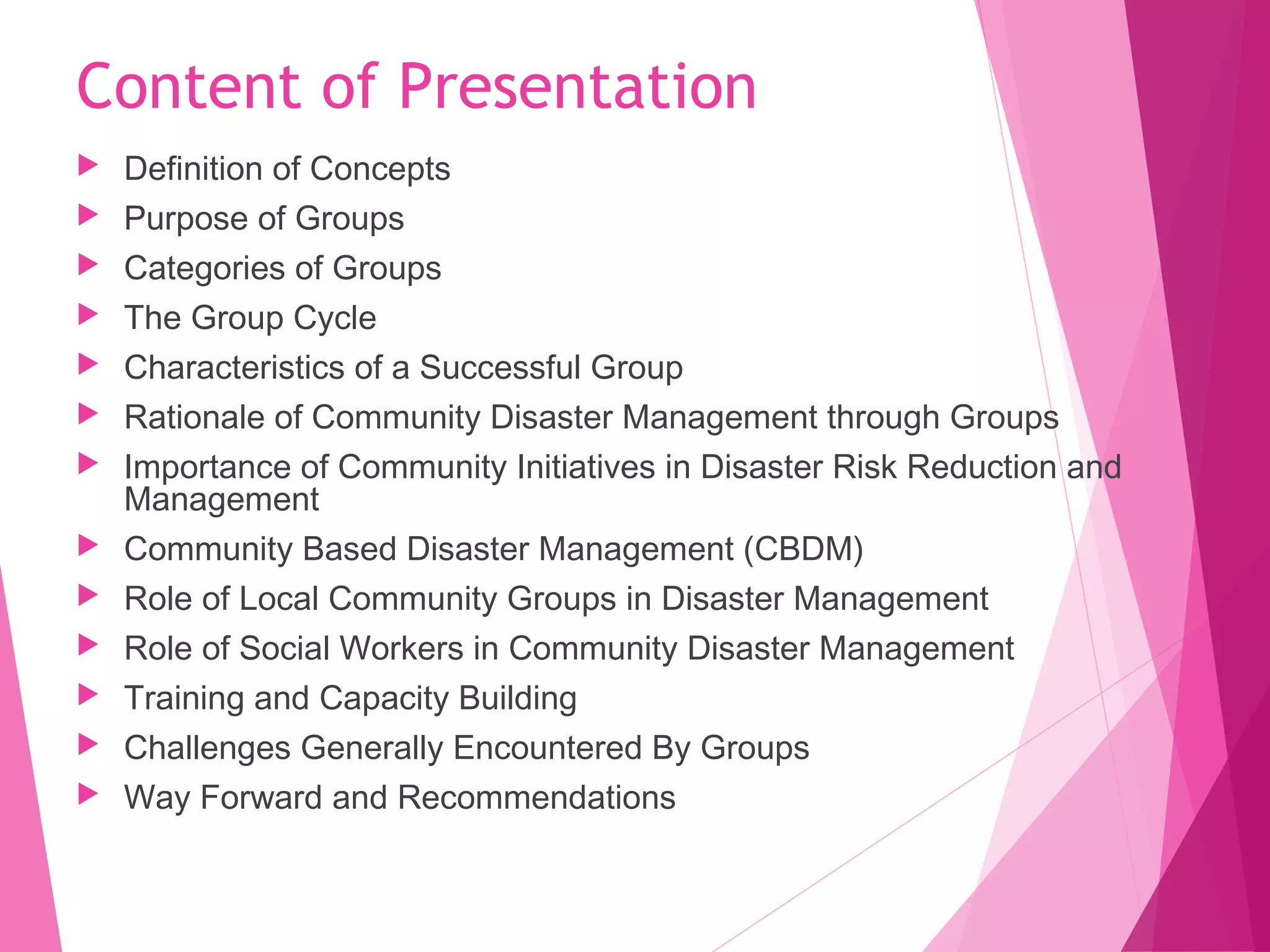 Community Based Disaster Risk Management (CBDRM) | PPT