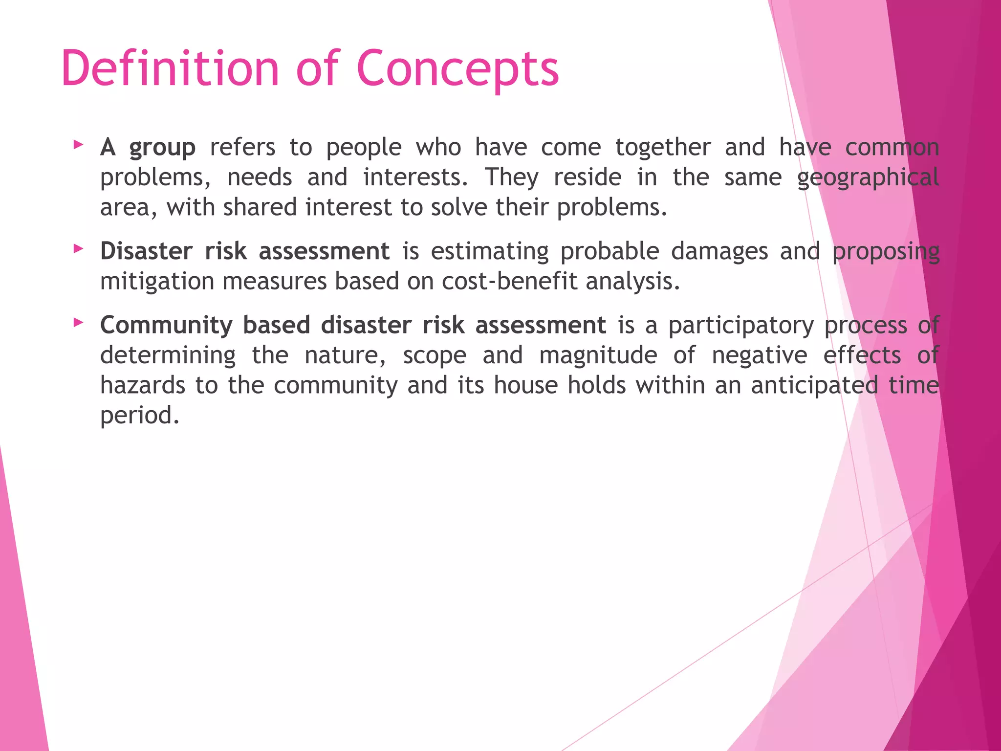 Community Based Disaster Risk Management (CBDRM) | PPT