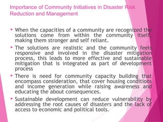 Community Based Disaster Risk Management (CBDRM) | PPT