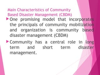 Community Based Disaster Risk Management (CBDRM) | PPT