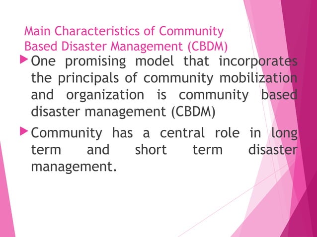 Community Based Disaster Risk Management (CBDRM) | PPT | Non-Profit ...