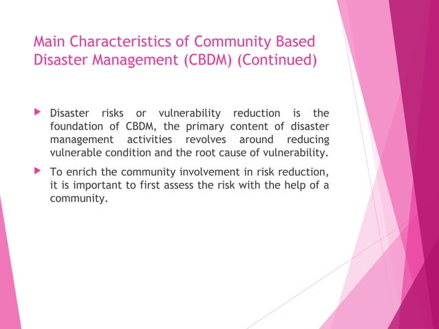 Community Based Disaster Risk Management (CBDRM) | PPT | Non-Profit Organizations | Industries