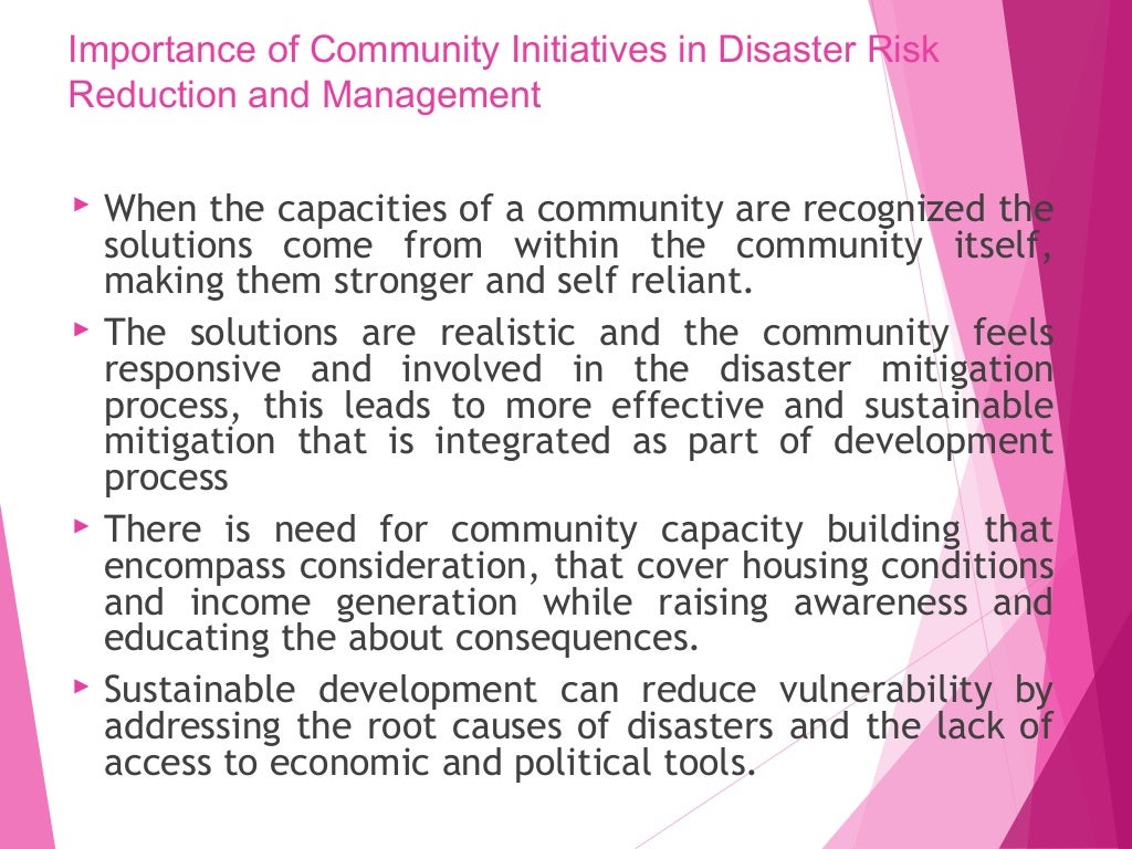 Community Based Disaster Risk Management (CBDRM)
