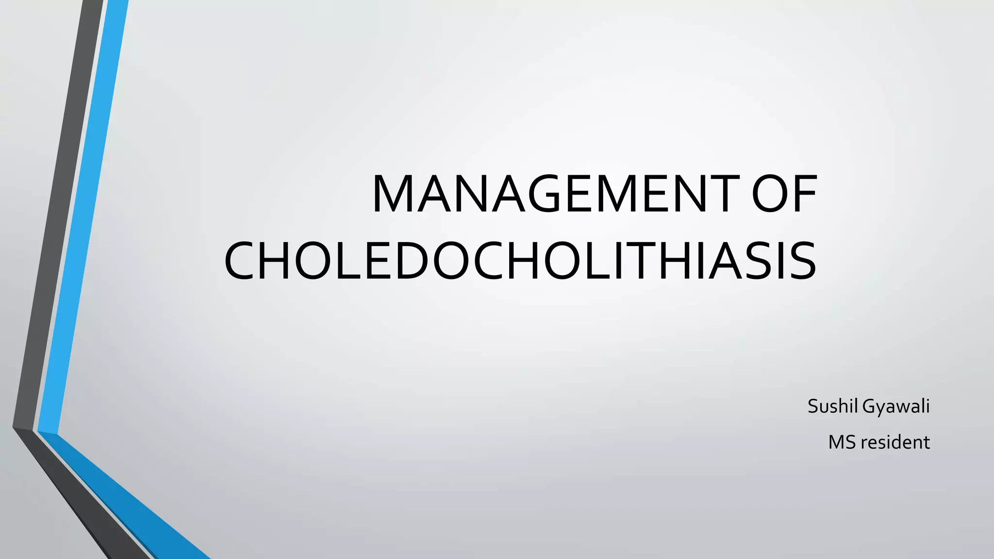 CBD stones/ Choledocholithiais / Biliary stones | PPTX