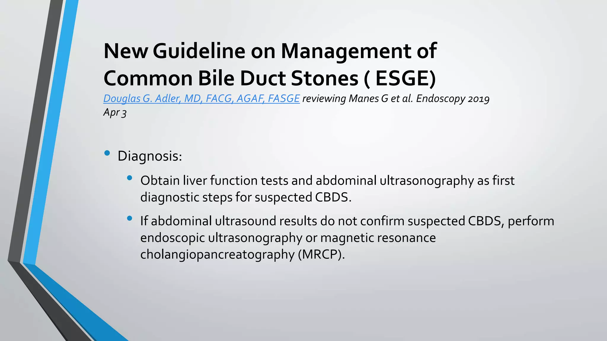 CBD stones/ Choledocholithiais / Biliary stones | PPTX