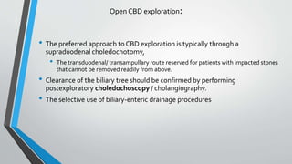 CBD stones/ Choledocholithiais / Biliary stones | PPTX