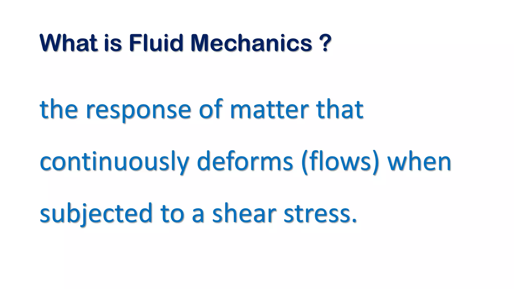 Fluid Mechanics Course - Civil Engineering -Lec 01 | PDF