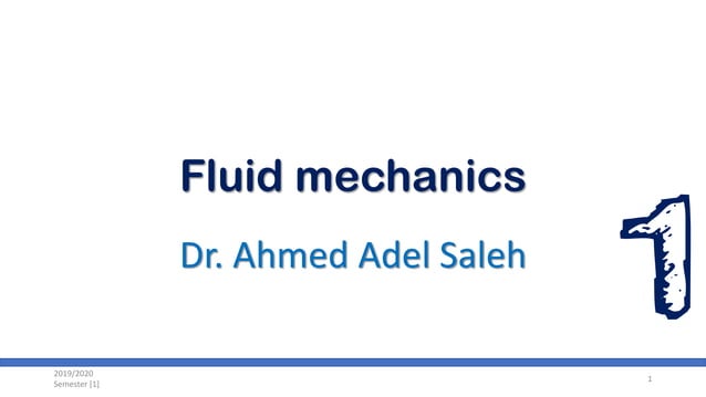 Fluid Mechanics Course - Civil Engineering -Lec 01 | PDF
