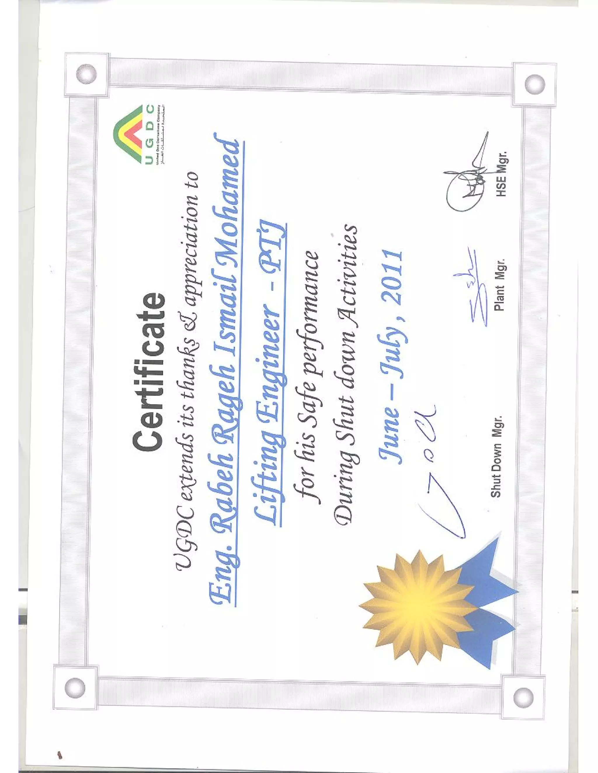 UGDC CERTIFICATE | PDF