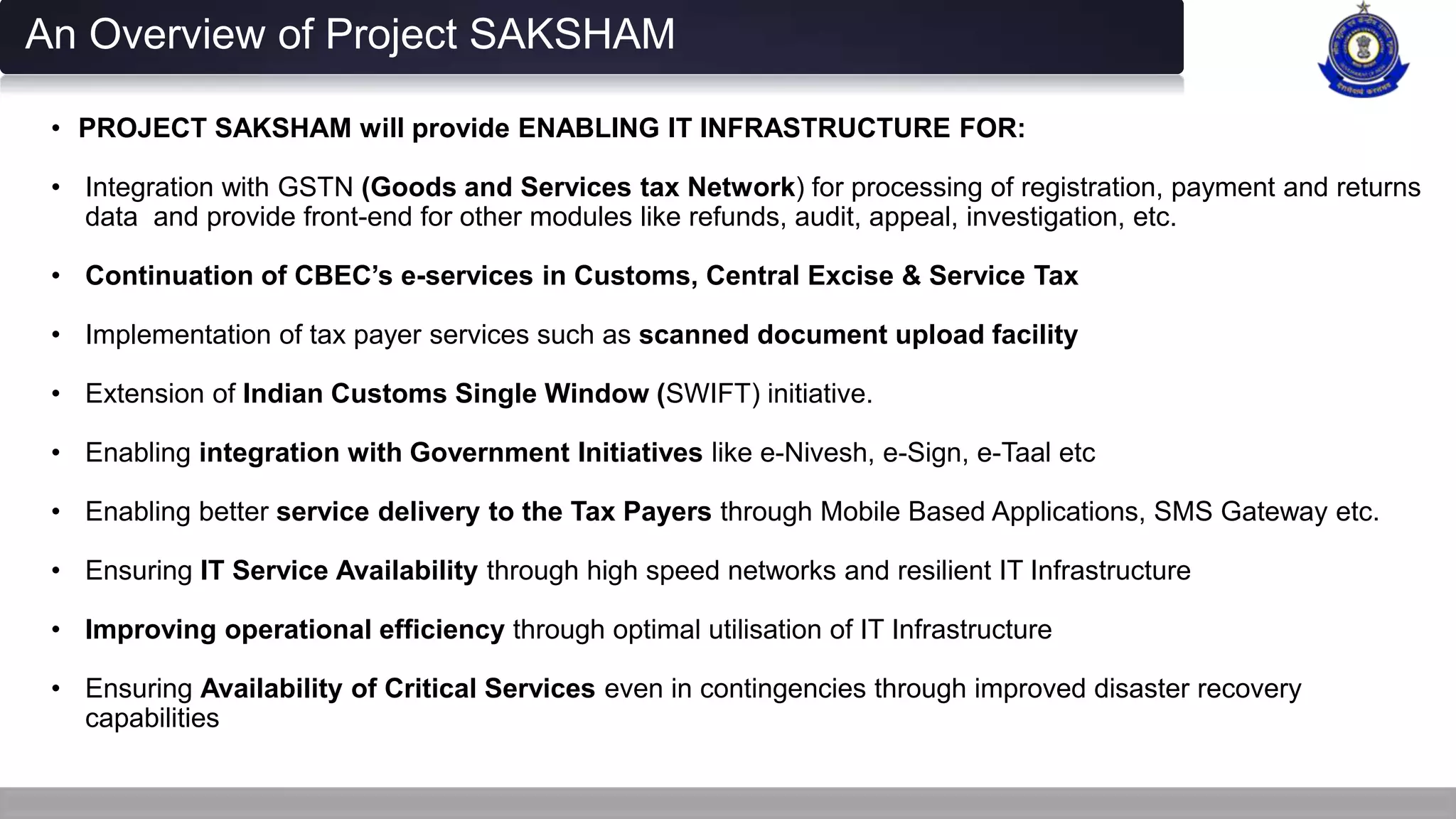 Overview of Project Saksham | PPTX