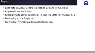 CBEC - GST - Registration Approval process | PPTX