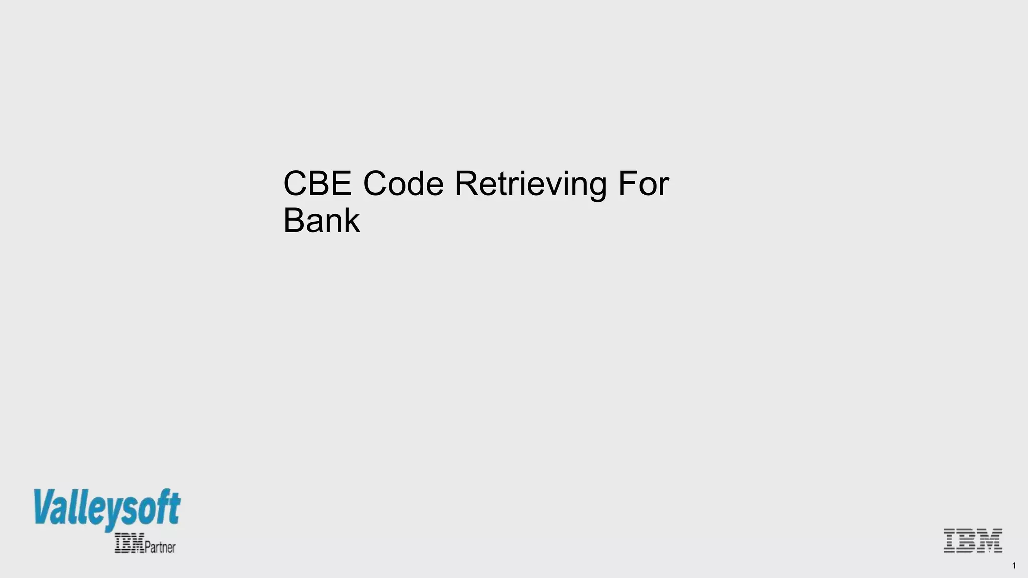 CBE code | PPTX