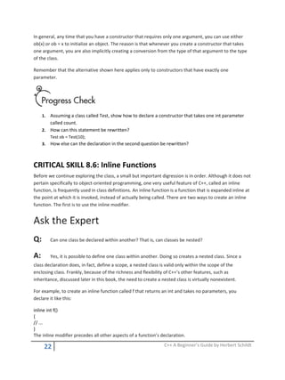 C++ beginner's guide ch08 | PDF