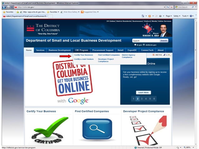 DoingBusiness2.0 Presentation: DSLBD Certified Business Enterprise Program | PPT