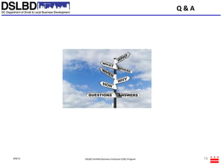 DoingBusiness2.0 Presentation: DSLBD Certified Business Enterprise Program | PPT