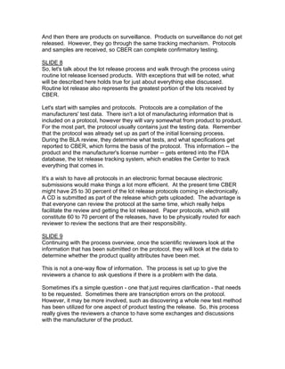 Cber lot release system overview of the current process | PDF