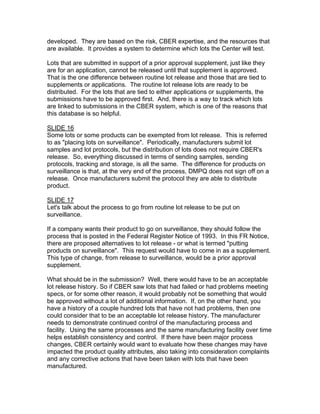 Cber lot release system overview of the current process | PDF