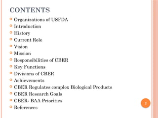 Center for Biologics Evaluation and Research (CBER) PPT | PPTX
