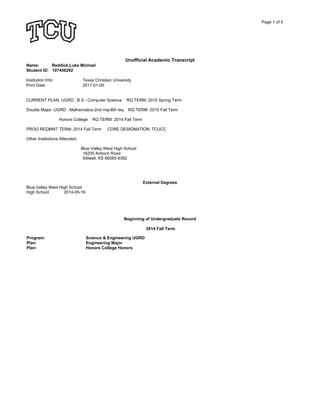 Luke_Unofficial_Transcript_2017 | PDF