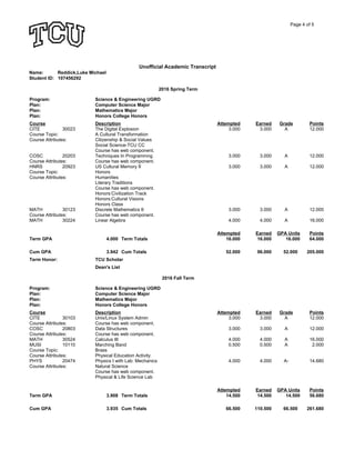 Luke_Unofficial_Transcript_2017 | PDF