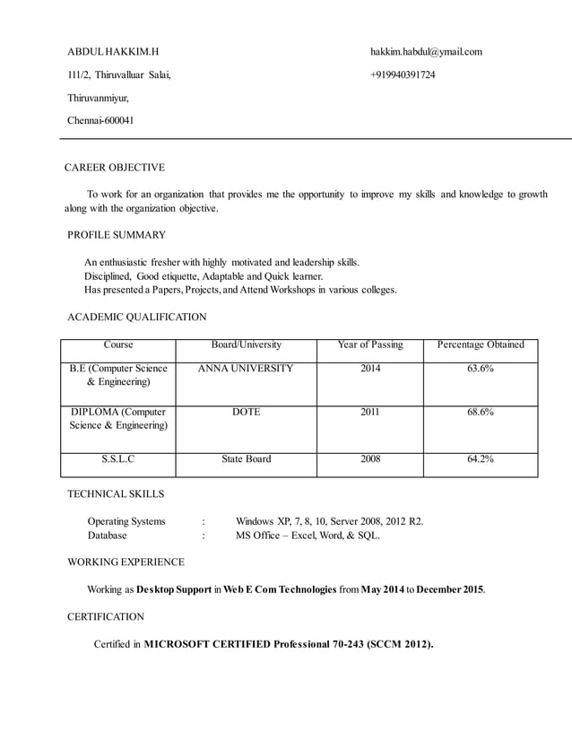 Resume SCCM Update | DOCX | Operating Systems | Computer Software and Applications