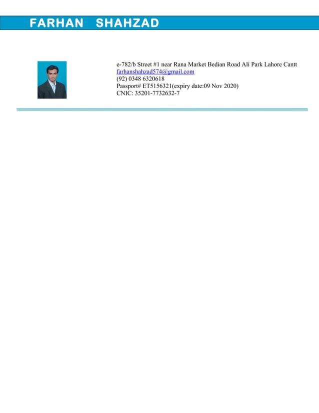 FARHAN___SHAHZAD_CV | PDF