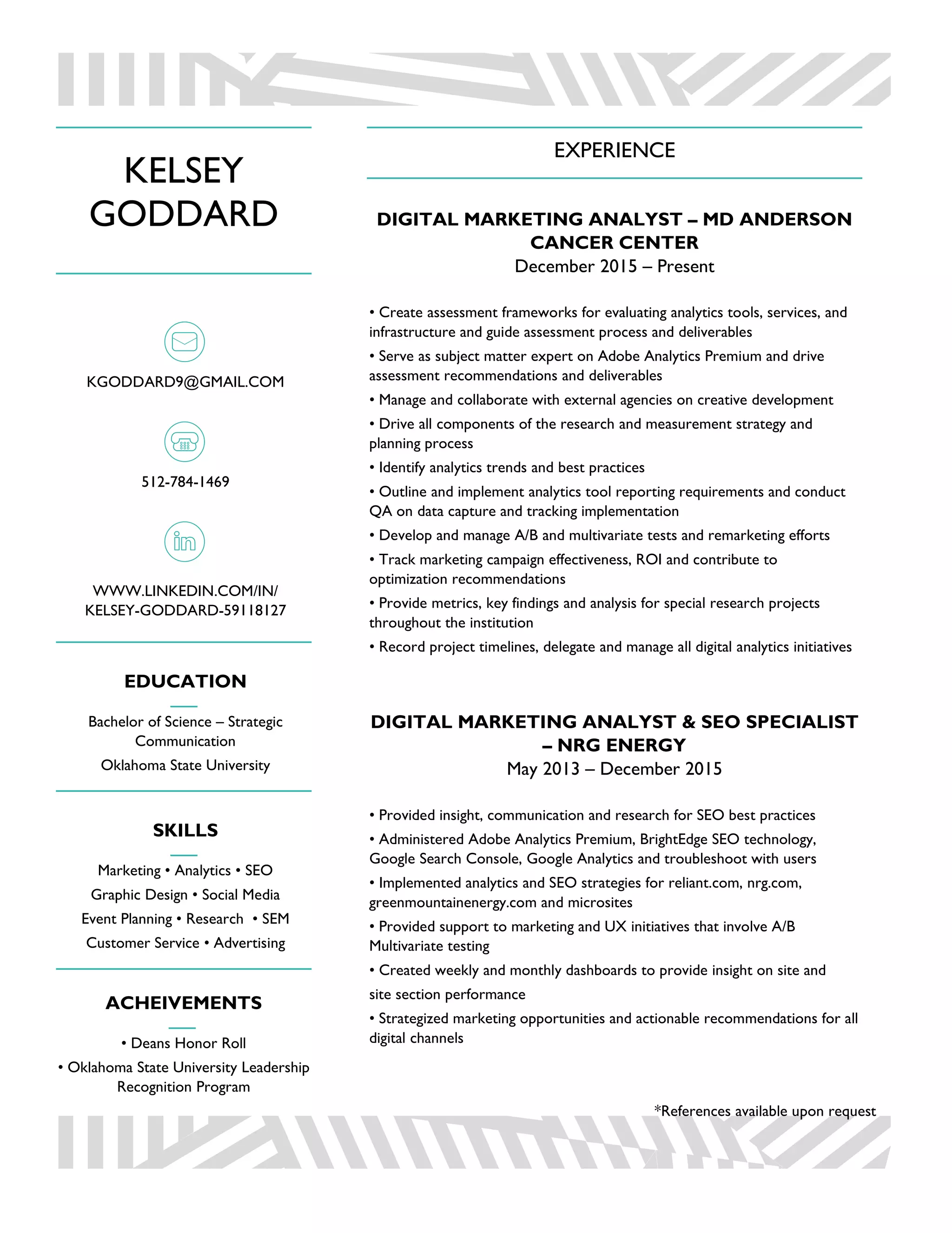 Kelsey Goddard Resume | PDF