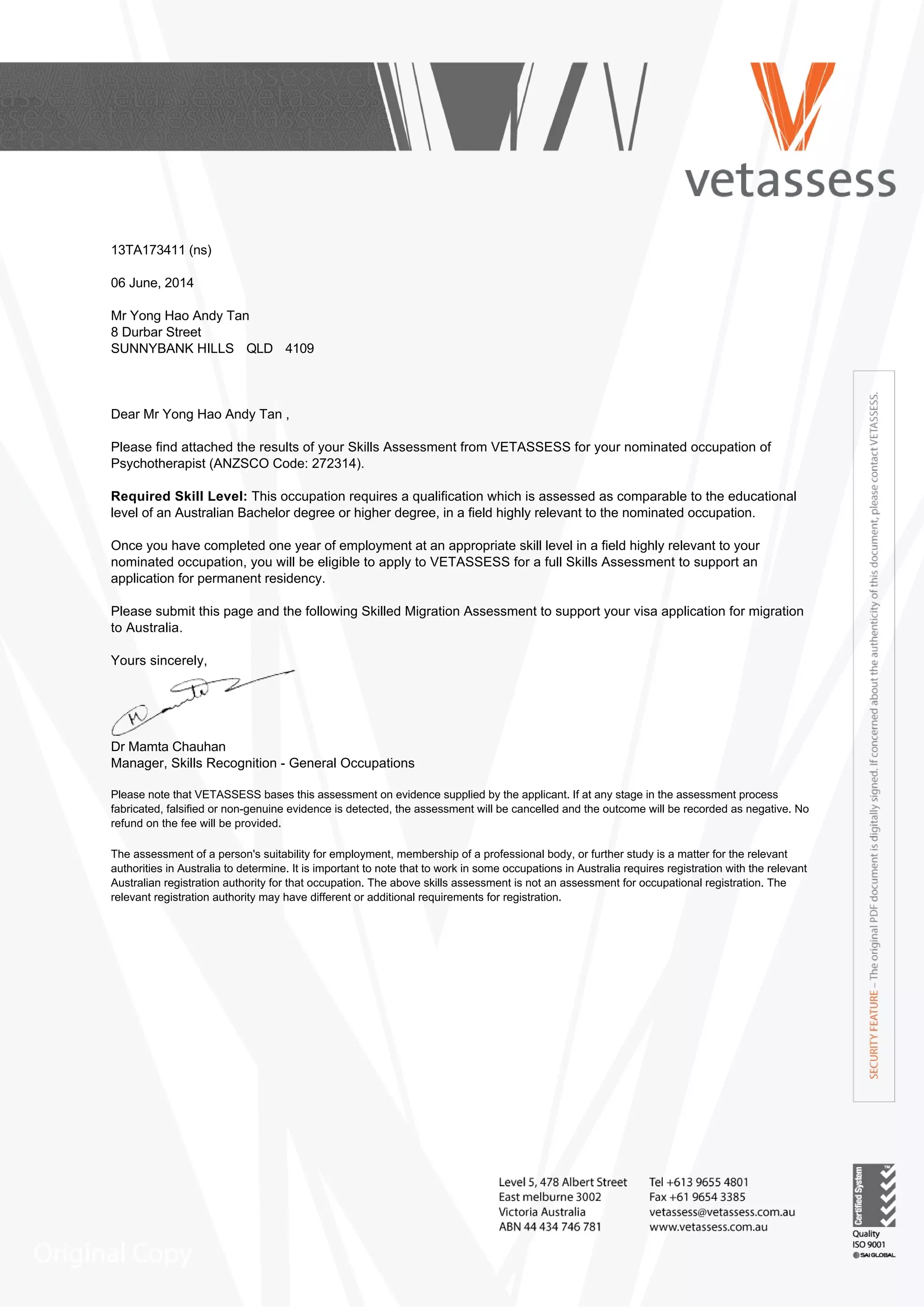 Outcome_Letter-13TA173411 | PDF