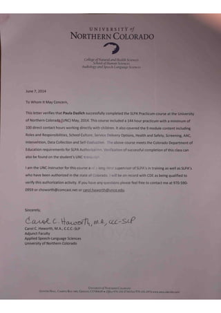 SLPA Certificate Letter | PDF