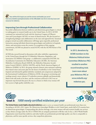ACNM_AnnualReport_2013_FINAL | PDF | Pregnancy | Reproductive Health