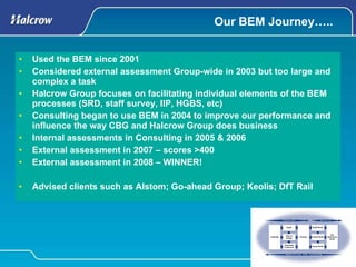 Business Excellence at Halcrow | PPT