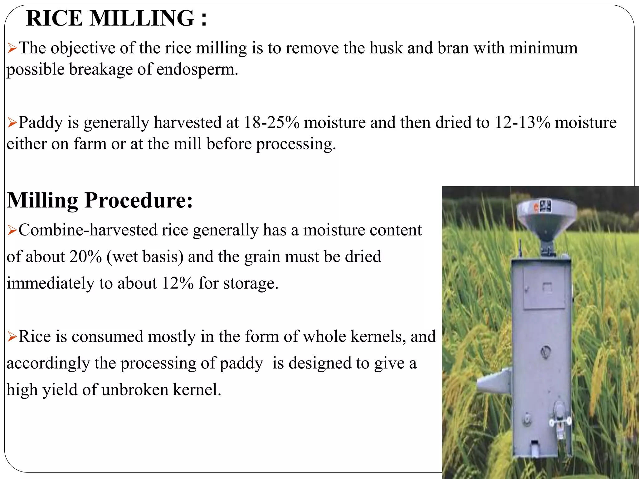 PROCESSING OF RICE - FOOD TECH | PPTX