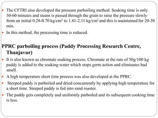 PROCESSING OF RICE - FOOD TECH | PPTX