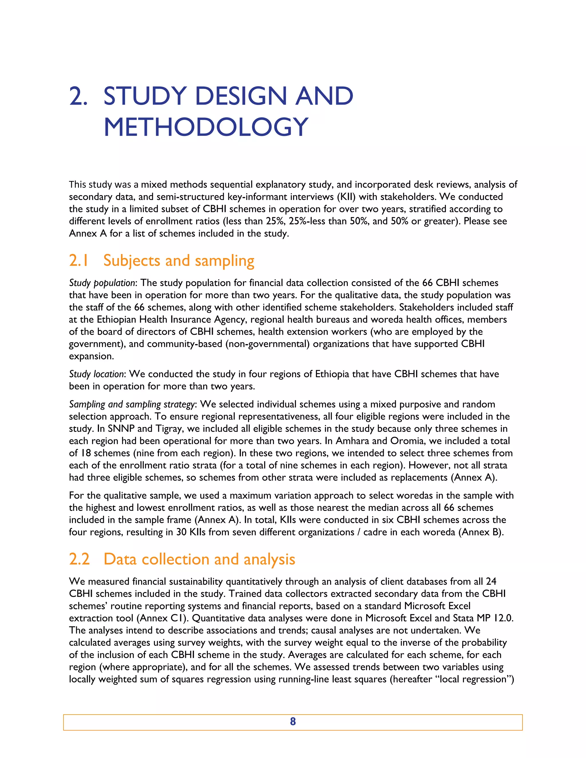 Community-based Health Insurance Program in Ethiopia: Assessing ...