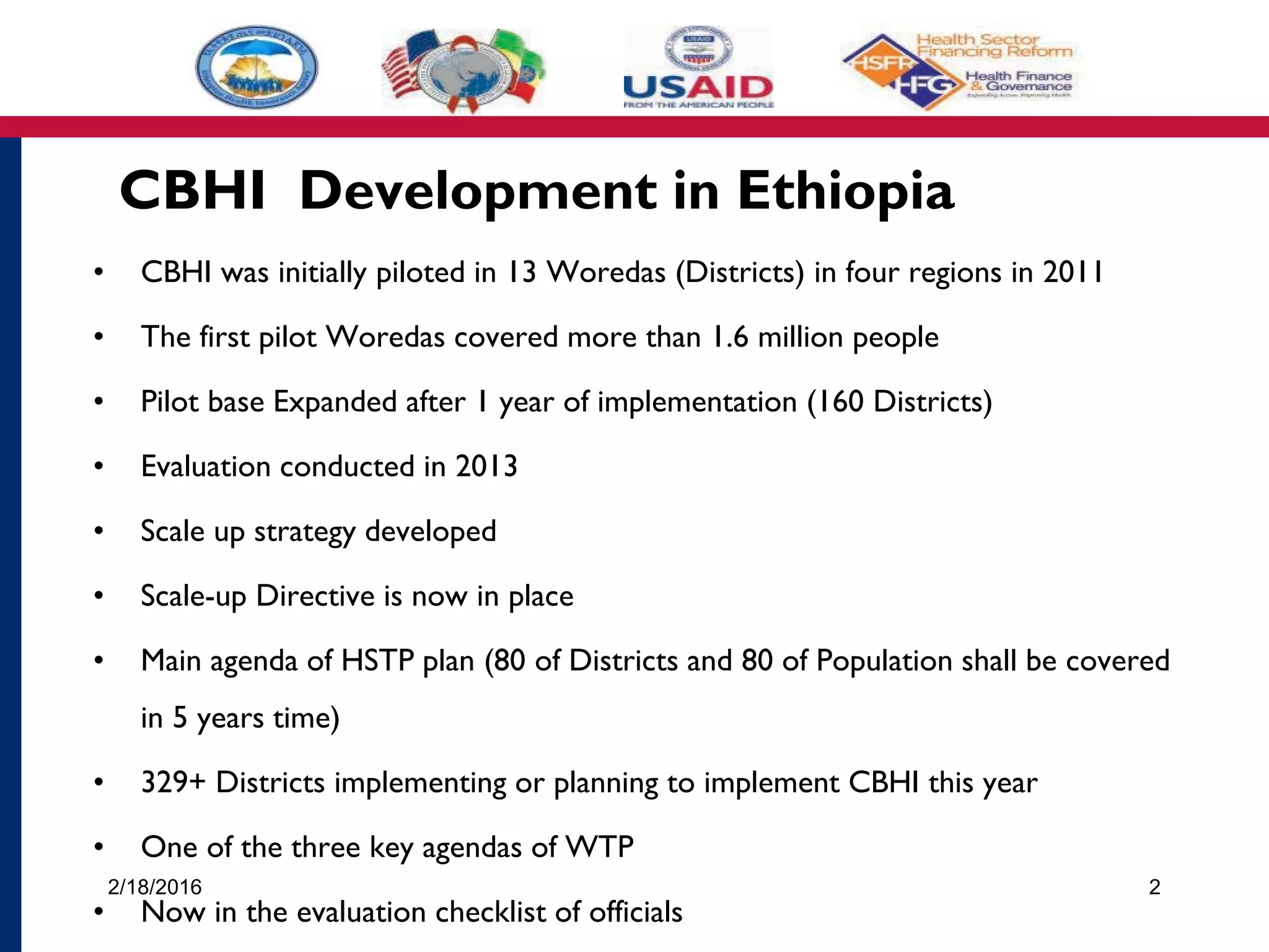 CBHI Initiative in Ethiopia Design, Implementation and Challenges | PDF