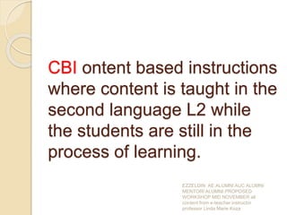 Cbi content based instruction | PPT