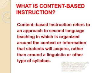 Cbi content based instruction | PPTX